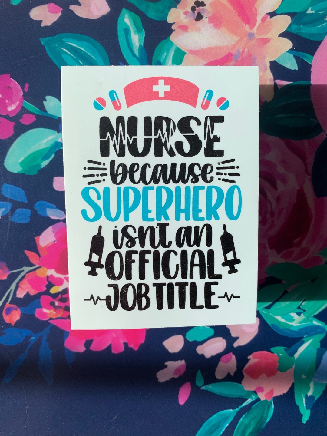 Nurse Superhero Sticker Decal Glossy, Nursing Student Medical for ...