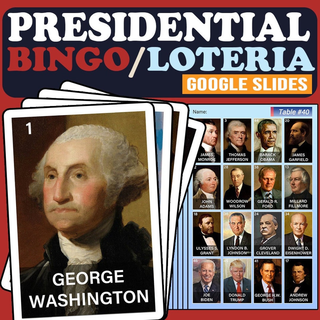 U.S. Presidents Digital Bingo/loteria Game for Google Slides - Etsy