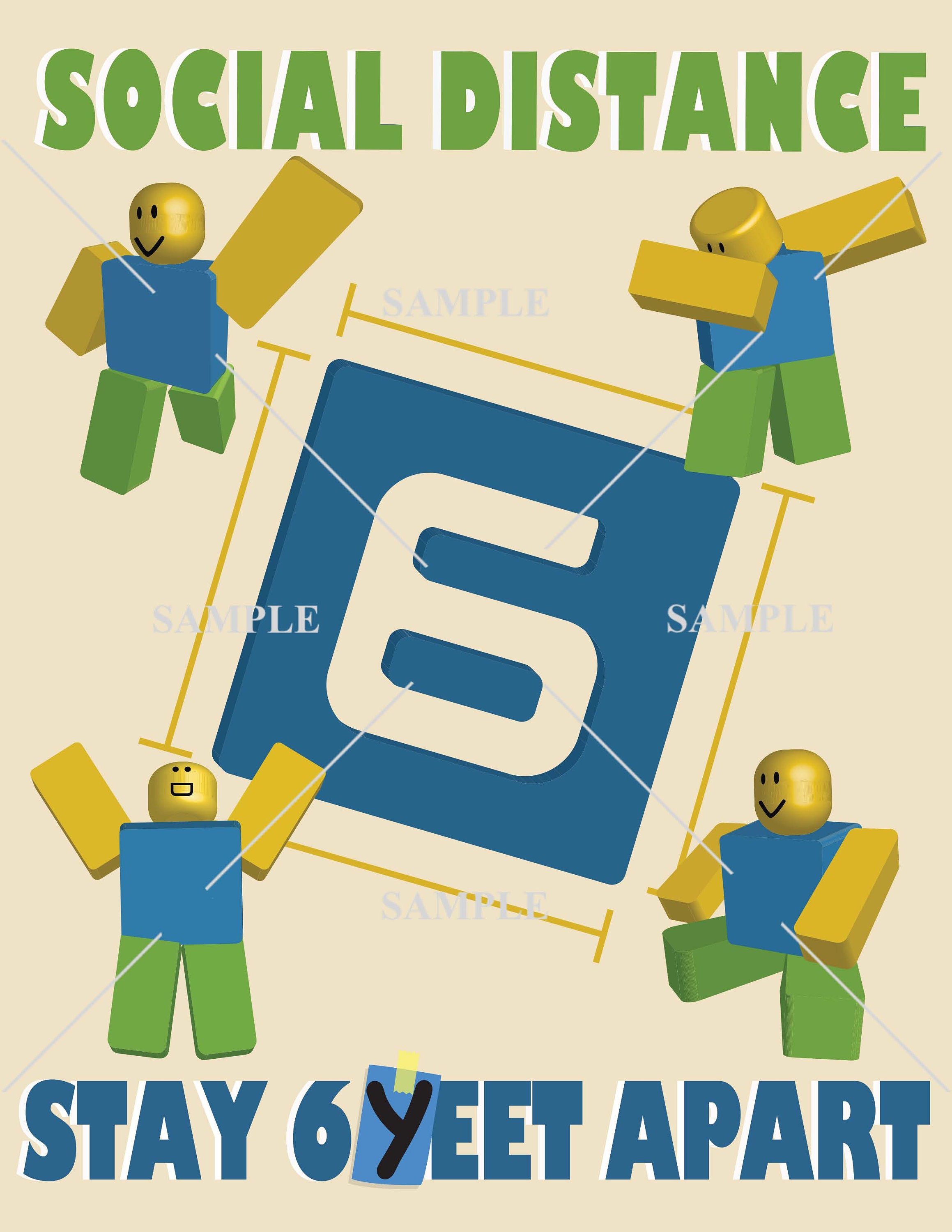 Roblox Marvel Among Us COVID Safety School Posters Bundle Social ...