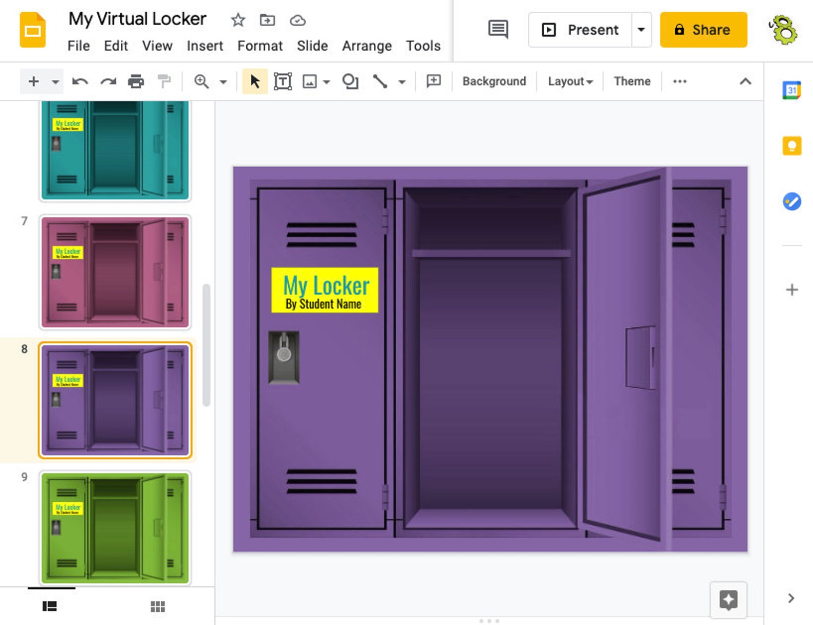 Zurück zur Schule VIRTUAL LOCKER Lernen Sie Schüler Fernlernen Ice ...