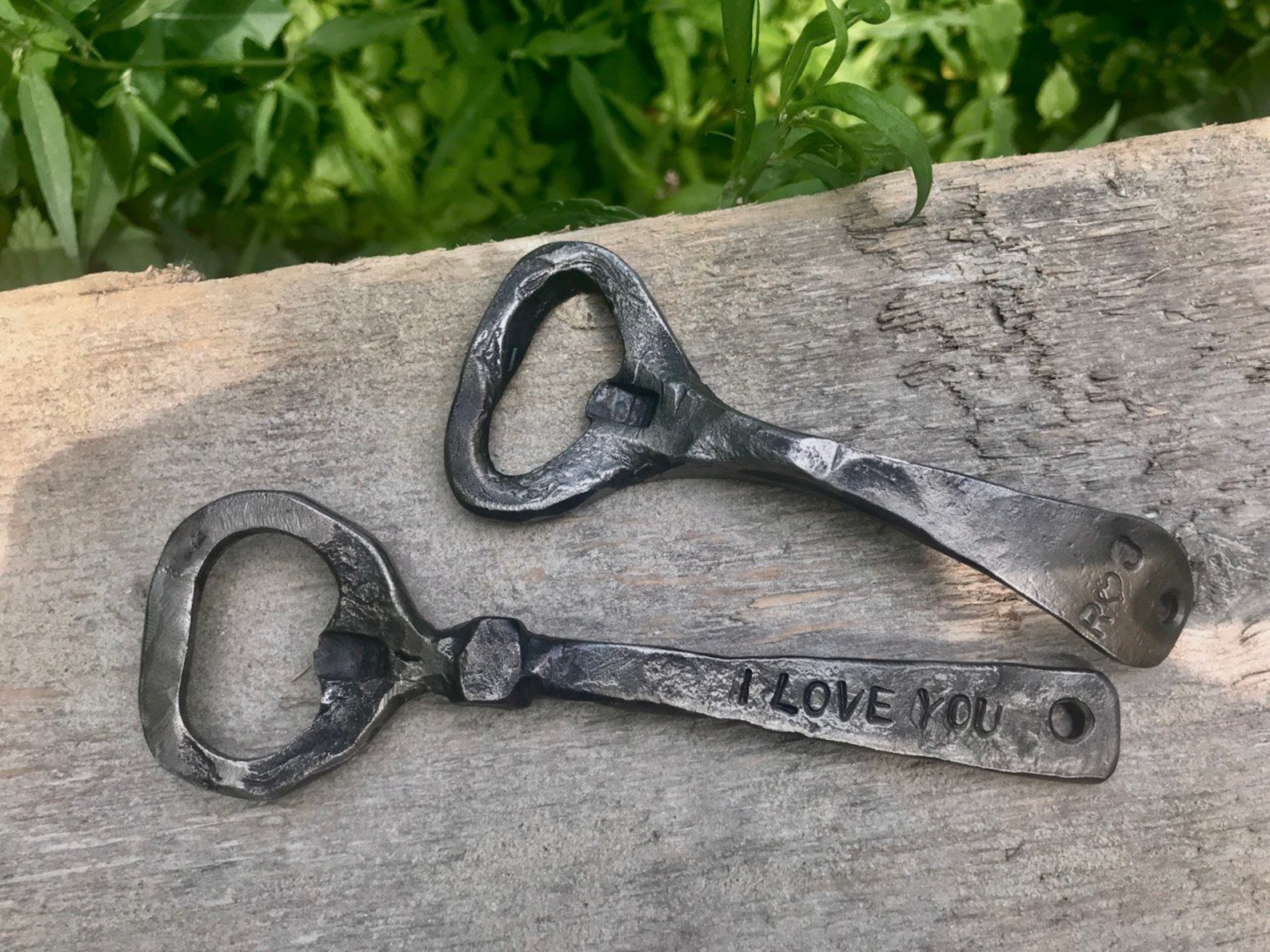 Bottle Opener Iron Keychain Hand Forged Iron Keychain - Etsy