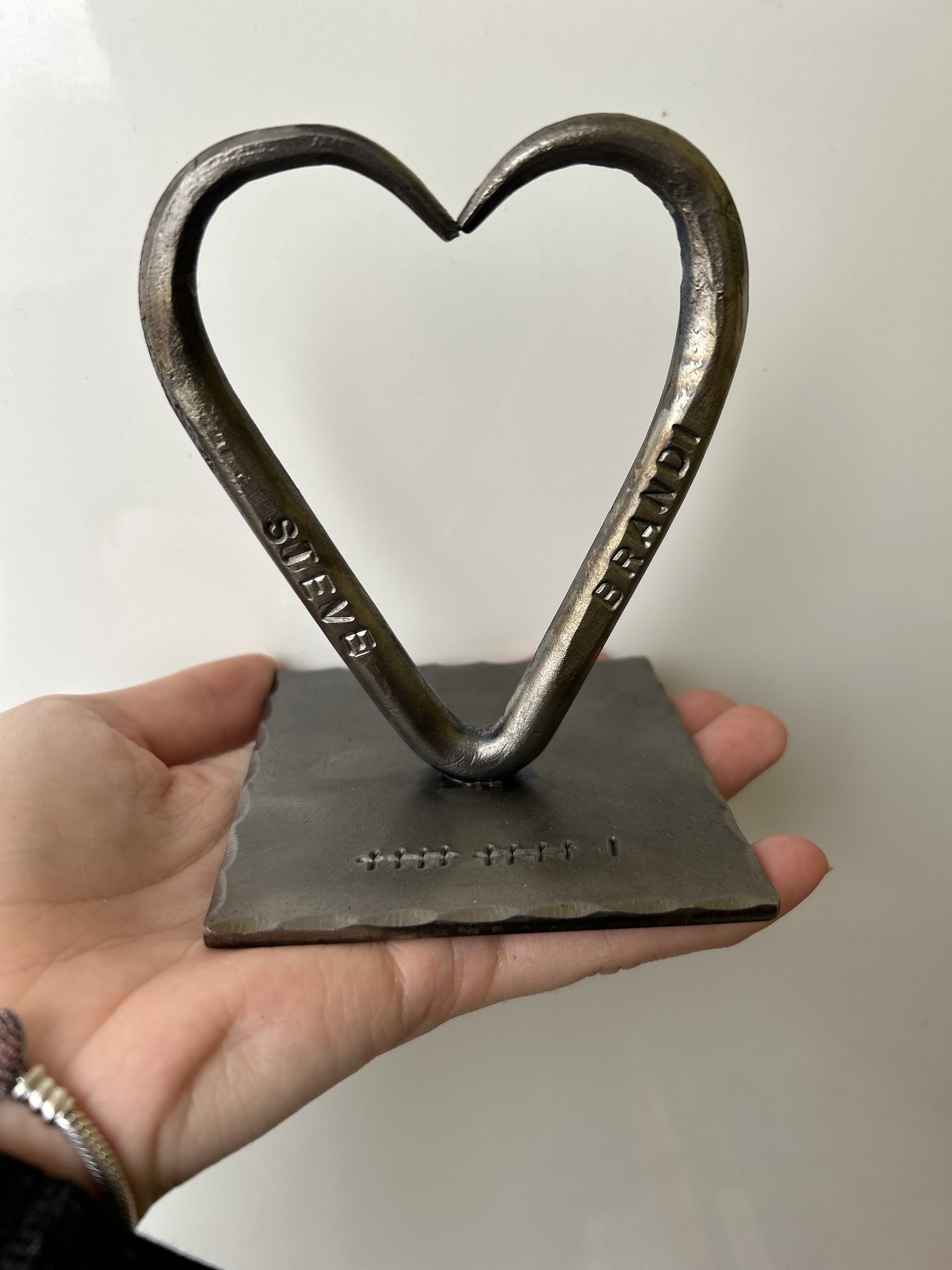 Steel Wedding - Blacksmith Made 11th Anniversary Gift - Steel Heart ...