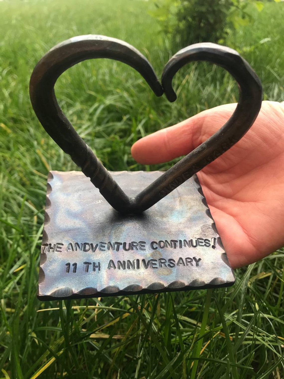 Steel Wedding Blacksmith Made 11th Anniversary Gift Steel - Etsy