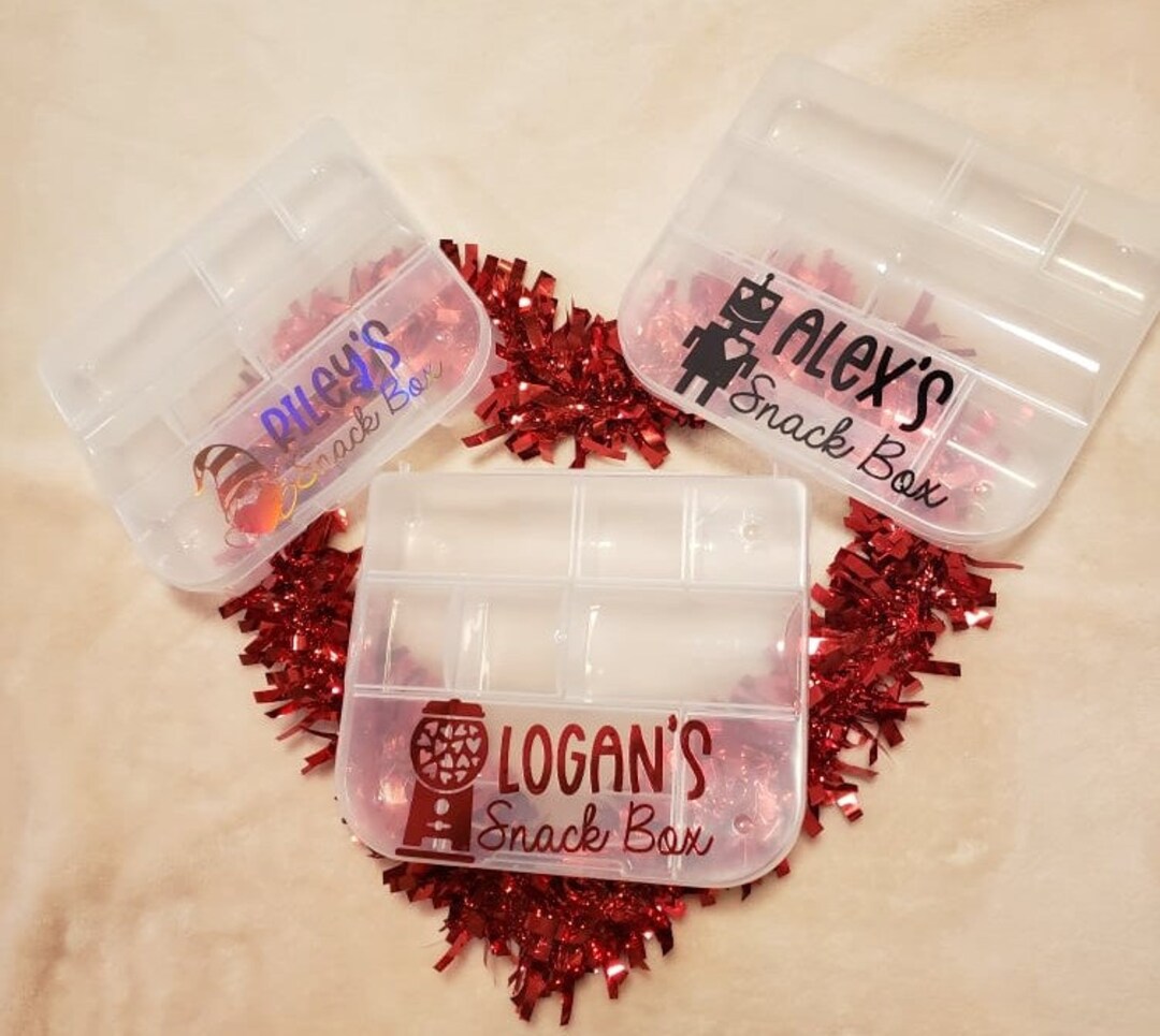 Personalize Valentine's Day THEME Snack Box/ Snackle Box for Kids ...