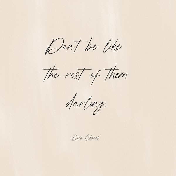 Coco Chanel Quotes - Etsy