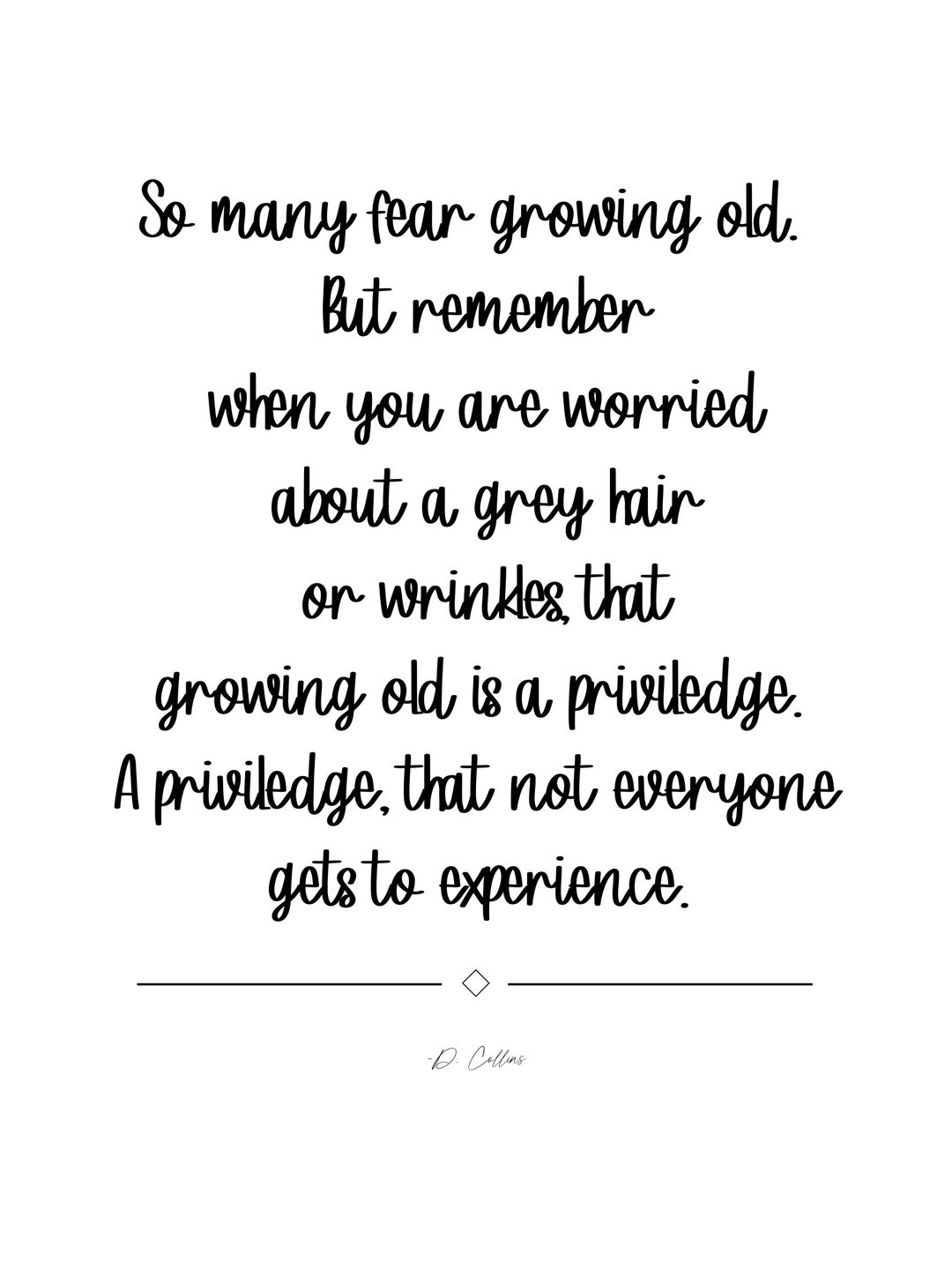 Aging Quote/life Lesson - Etsy