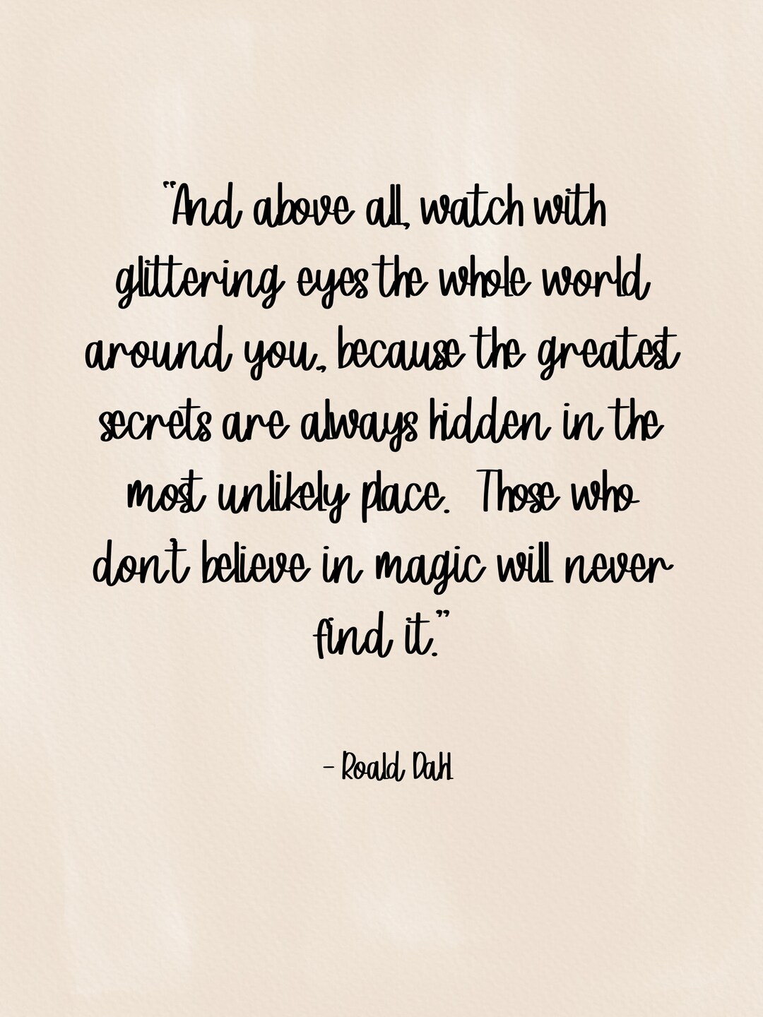 Ronald Dahl Quote Wall Art - Etsy