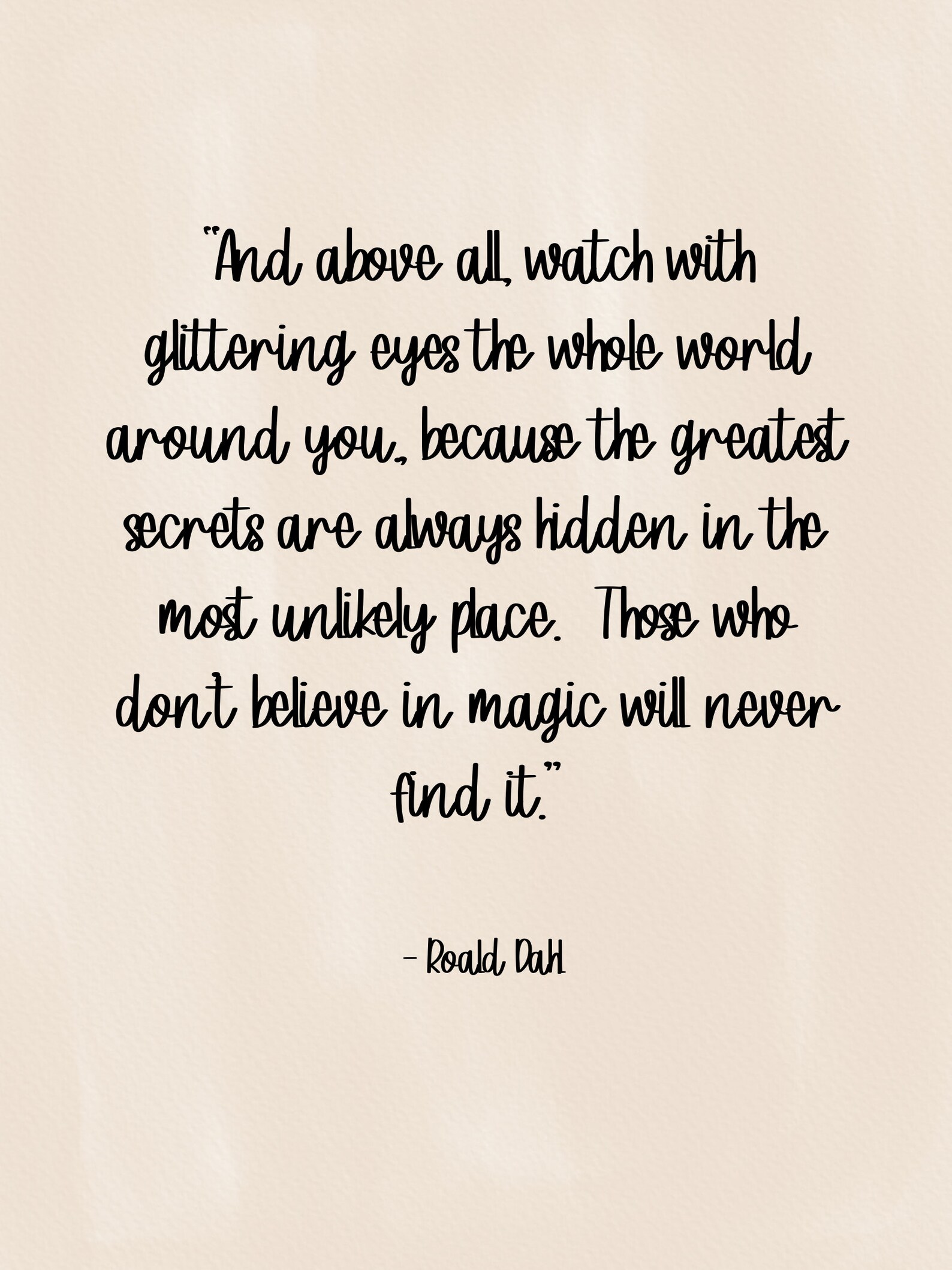 Ronald Dahl Quote Wall Art - Etsy