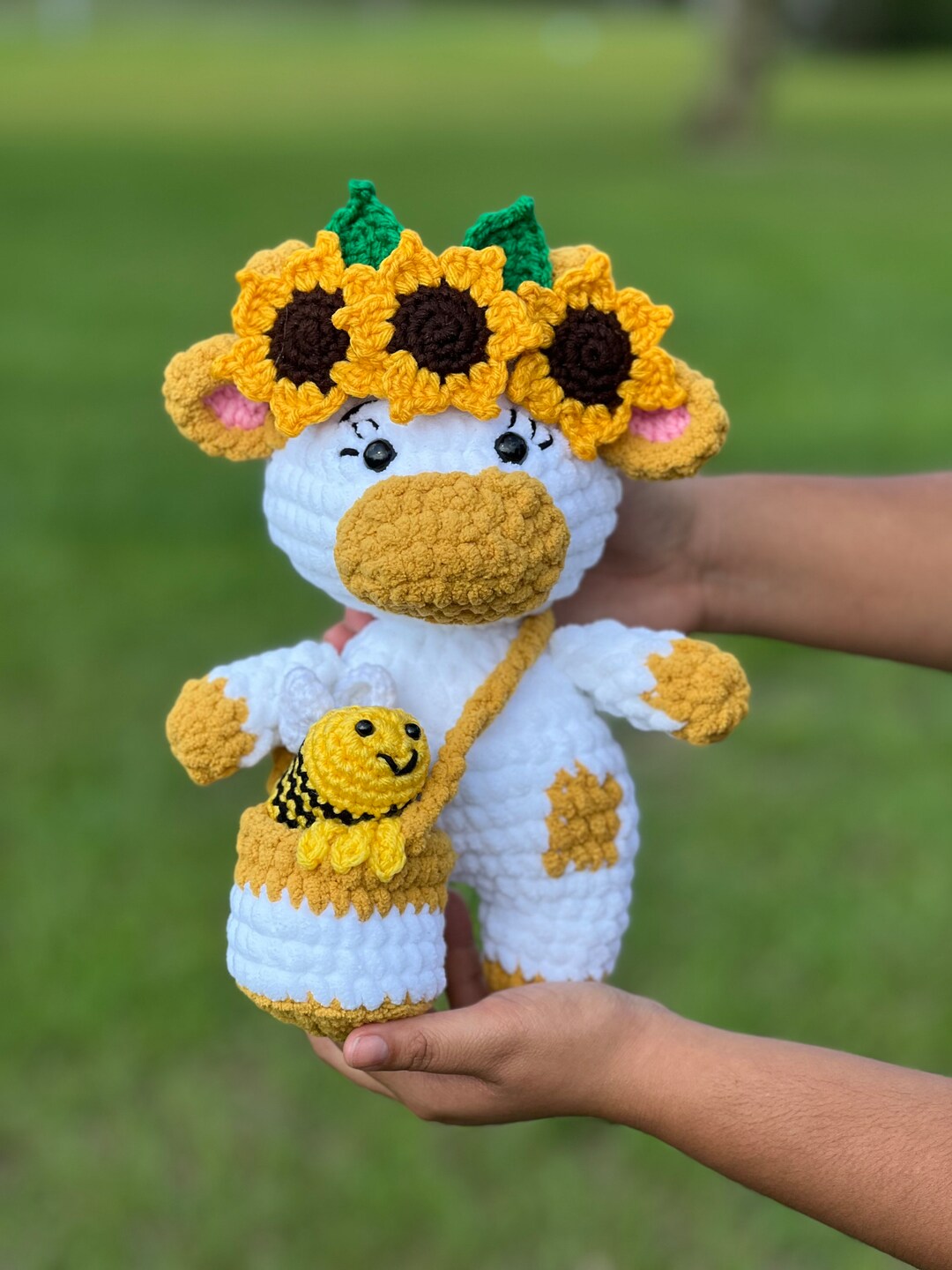 Crochet Sunflower Cow - Etsy