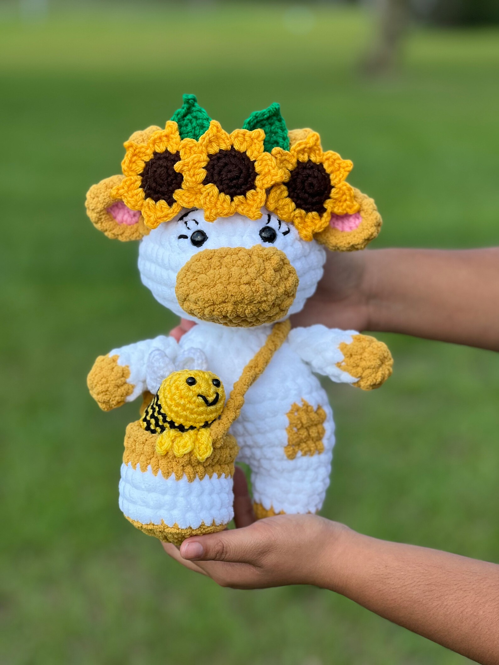 Crochet Sunflower Cow - Etsy