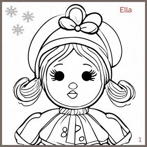 Printable Christmas Coloring Book Printable MY CHRISTMAS DOLLS Coloring ...