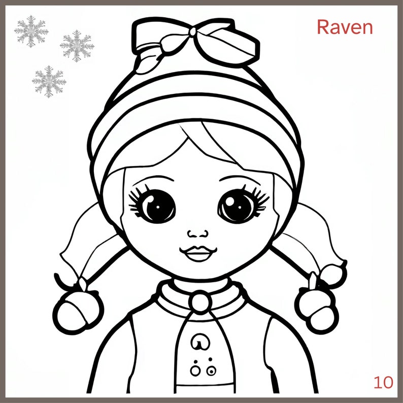 Printable Christmas Coloring Book Printable MY CHRISTMAS DOLLS Coloring ...