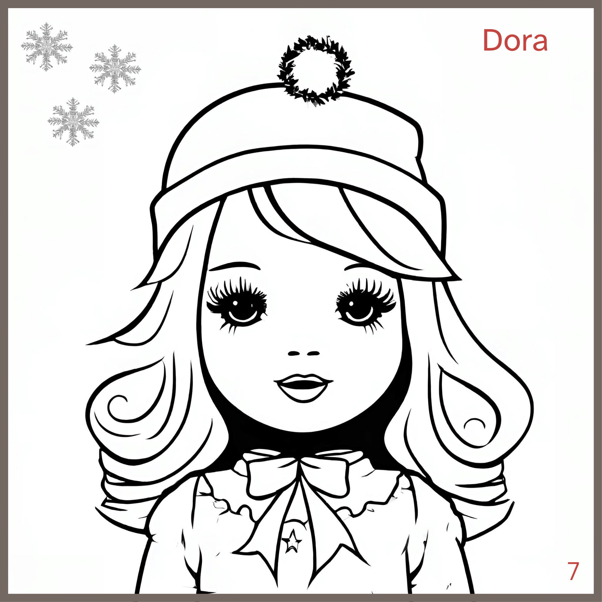 Printable Christmas Coloring Book Printable MY CHRISTMAS DOLLS Coloring ...