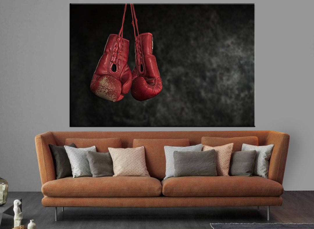 Red boxing gloves Canvas Print Boxing Wall Art - Etsy.de