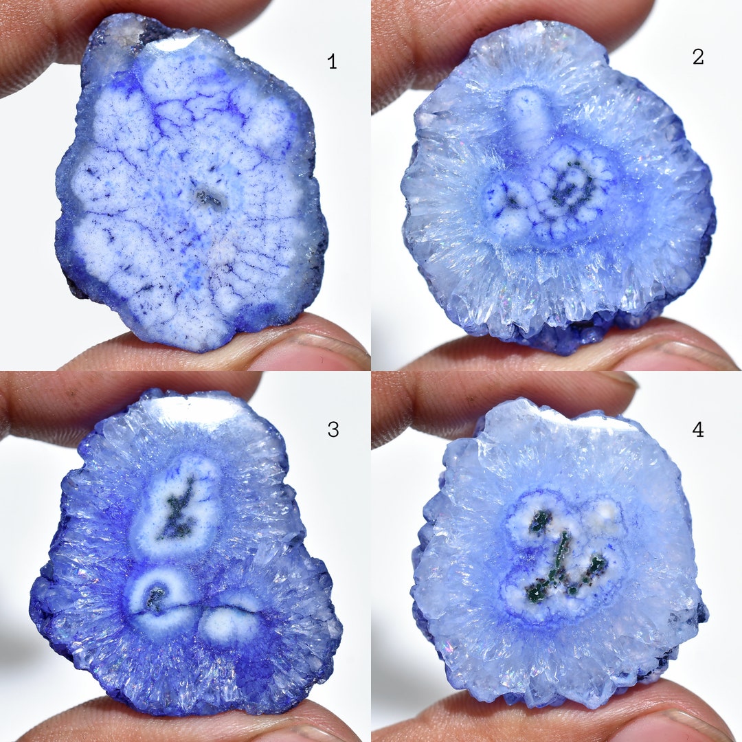 Big Solar Quartz, Blue Solar Quartz Slice Cabochon, DIY Solar Quartz ...