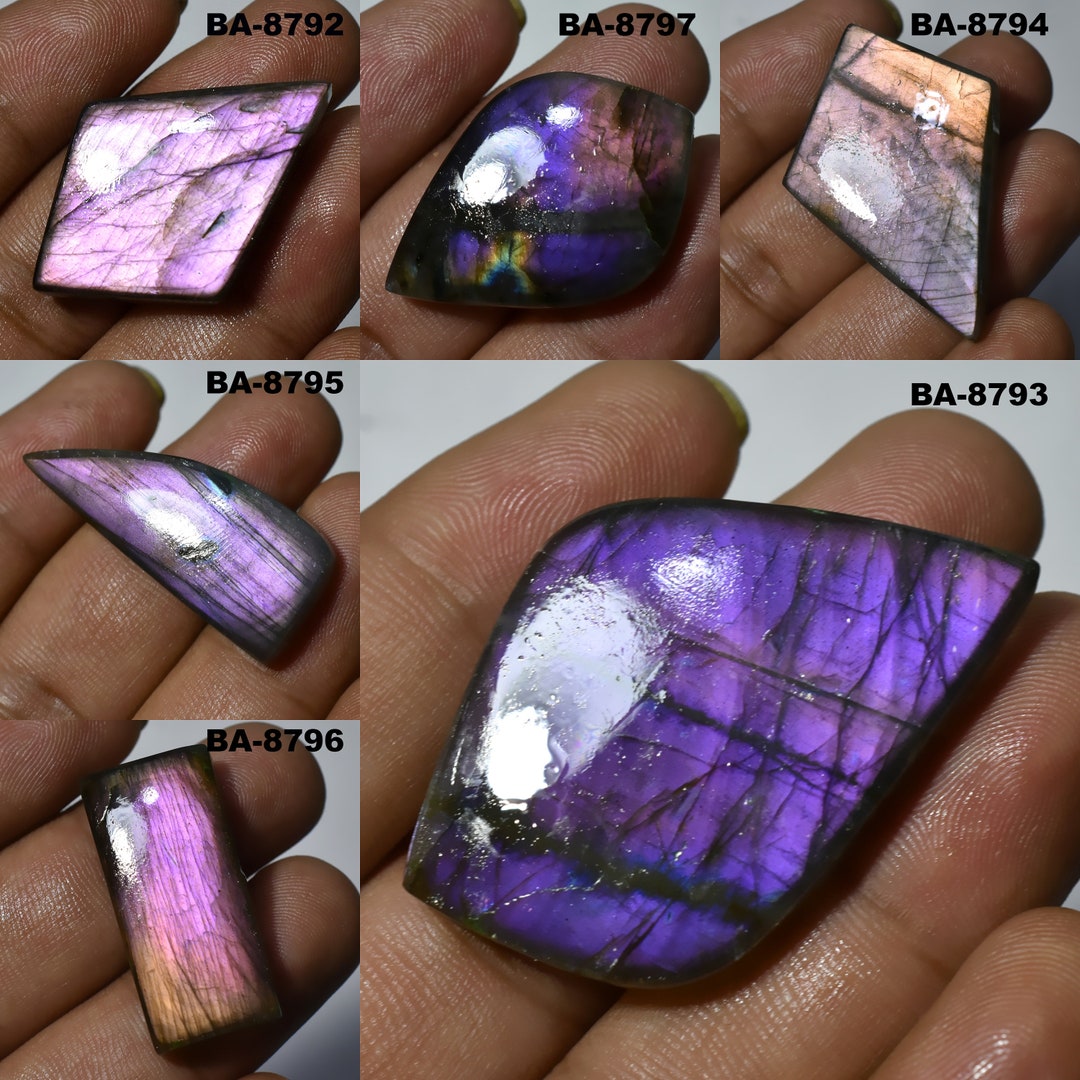 Original Purple Fire Labradorite Cabochon, Mix Shape Labradorite ...