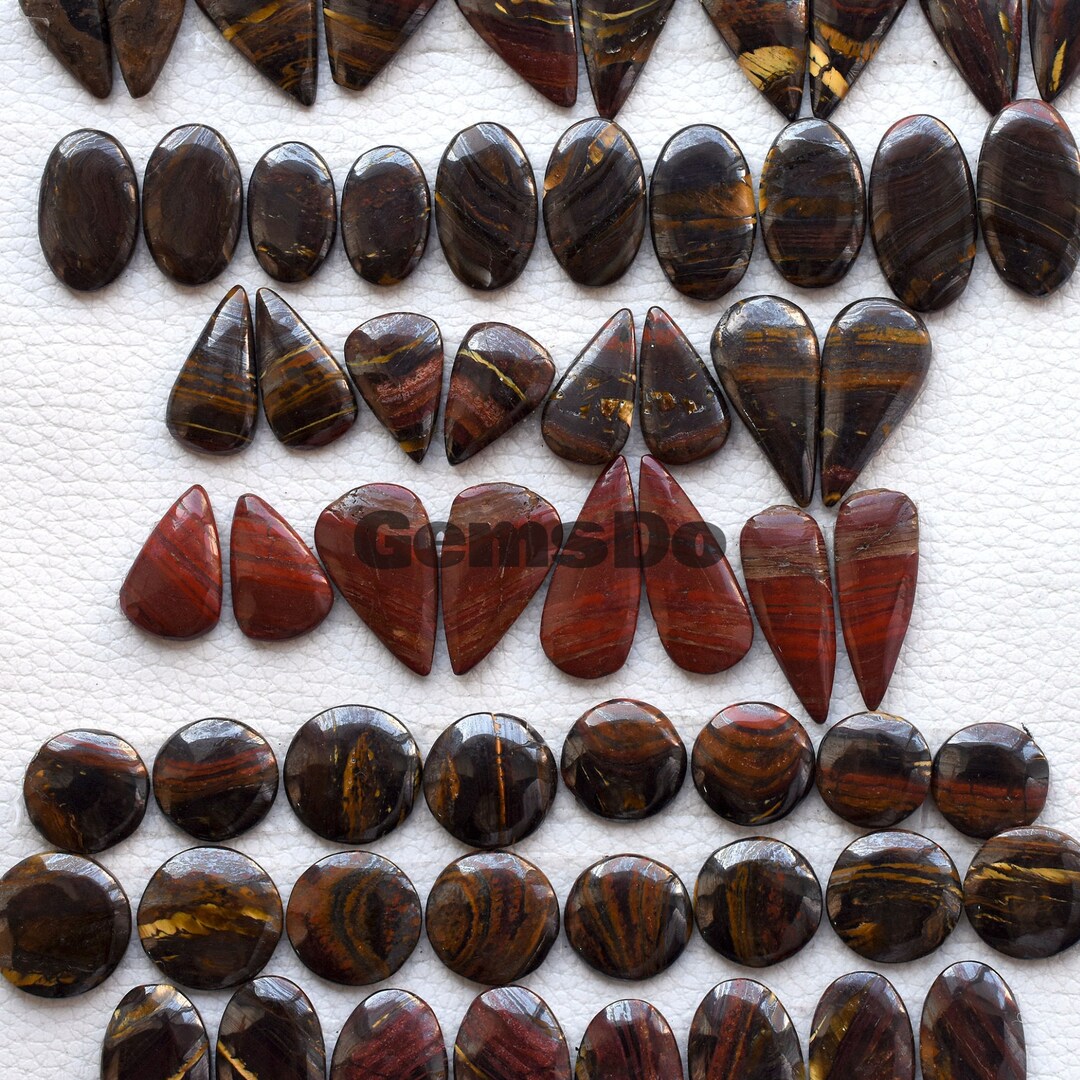 Iron Tiger Eye Gemstone Pair Mix Shape Iron Tiger Eye Pair - Etsy