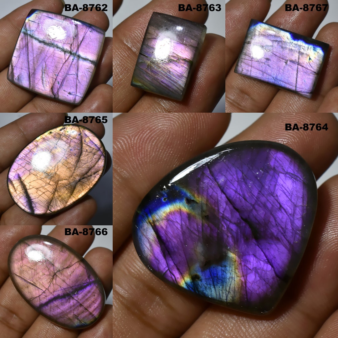 Natural Purple Fire Labradorite Gemstone, Pear Shape Hand Polished ...