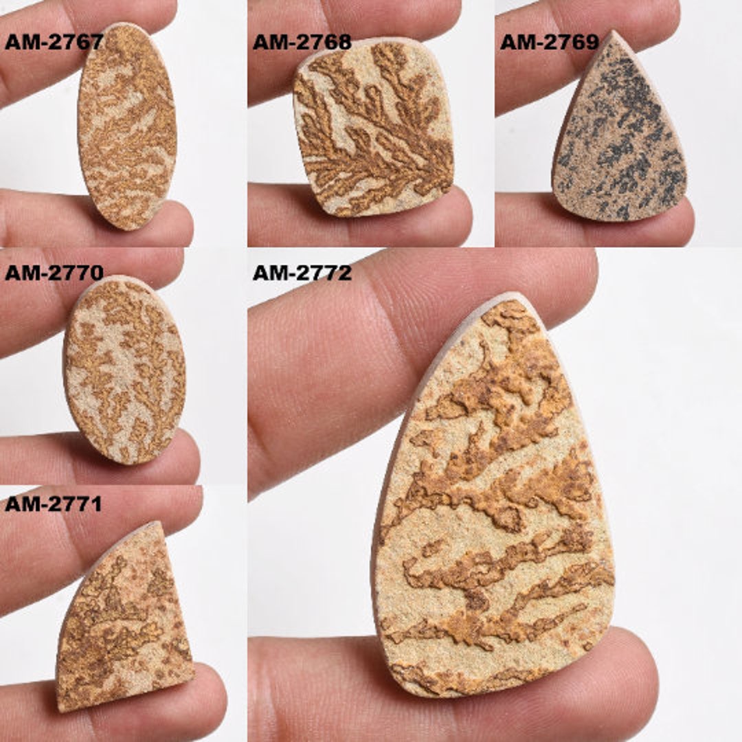 Natural Psilomelane Dendrite Gemstone, Psilomelane Dendrite Cabochon ...