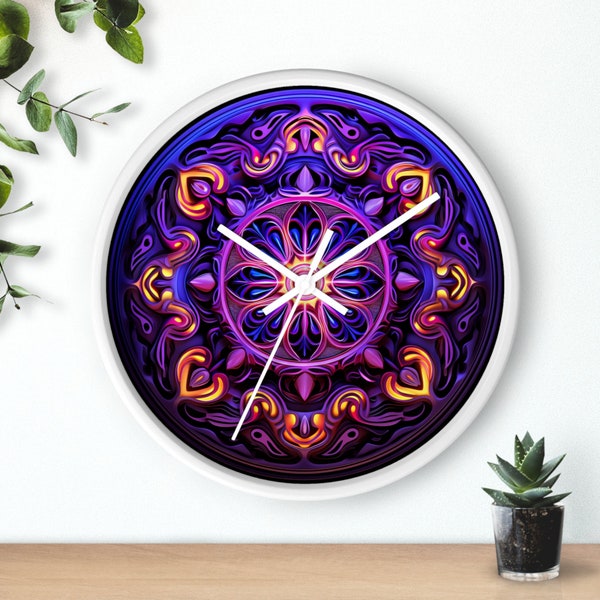 Purple Wall Clock - Etsy