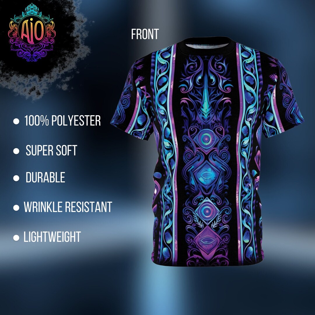 Psychedelic Shirt | Trippy Purple Tee | Rave Outfit | Festival Outfit ...