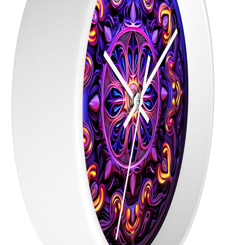 Purple Baroque Fusion Clock | Psychedelic Wall Clock - Etsy
