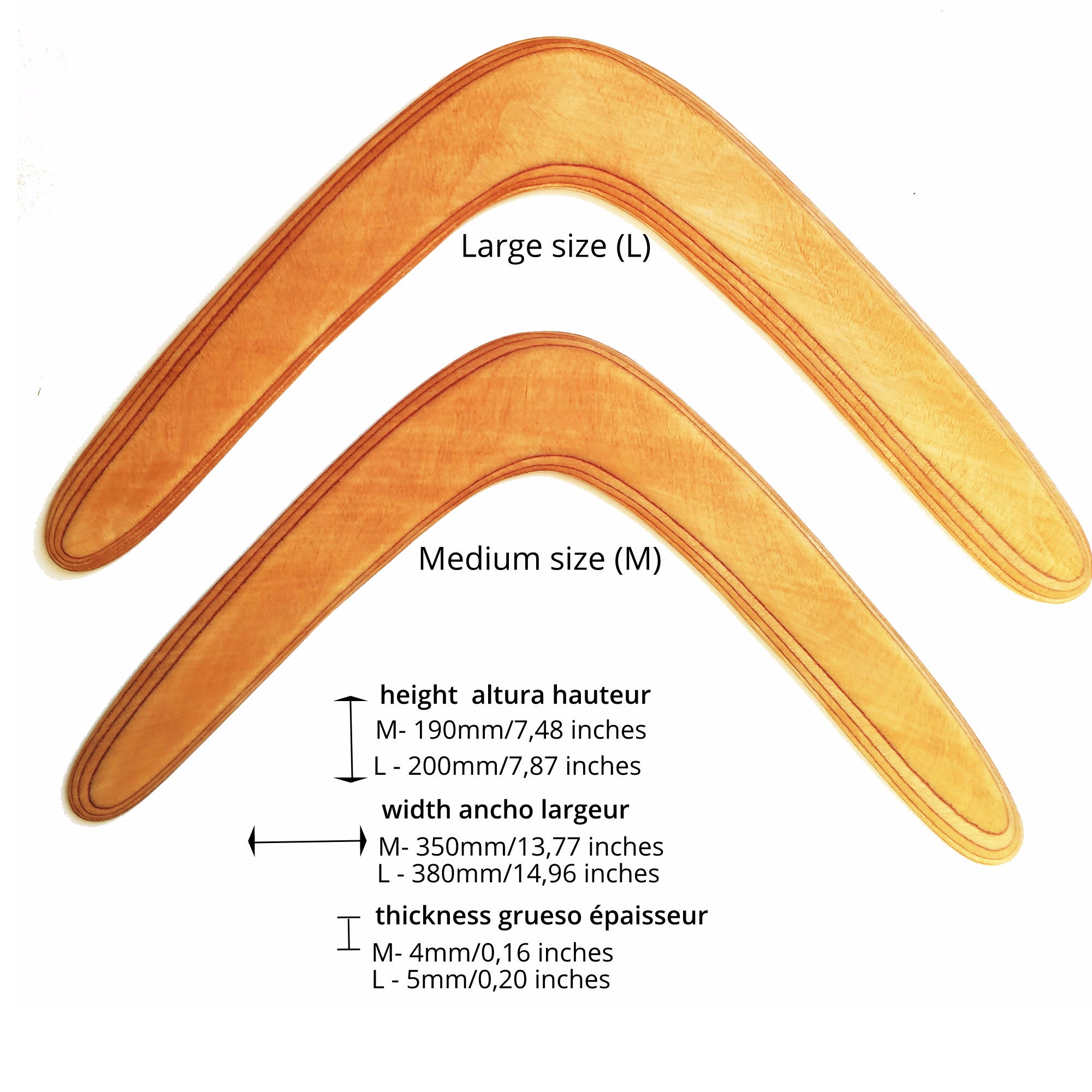 Boomerang With a Custom Message (laser Engraved) Real Returning Wooden ...
