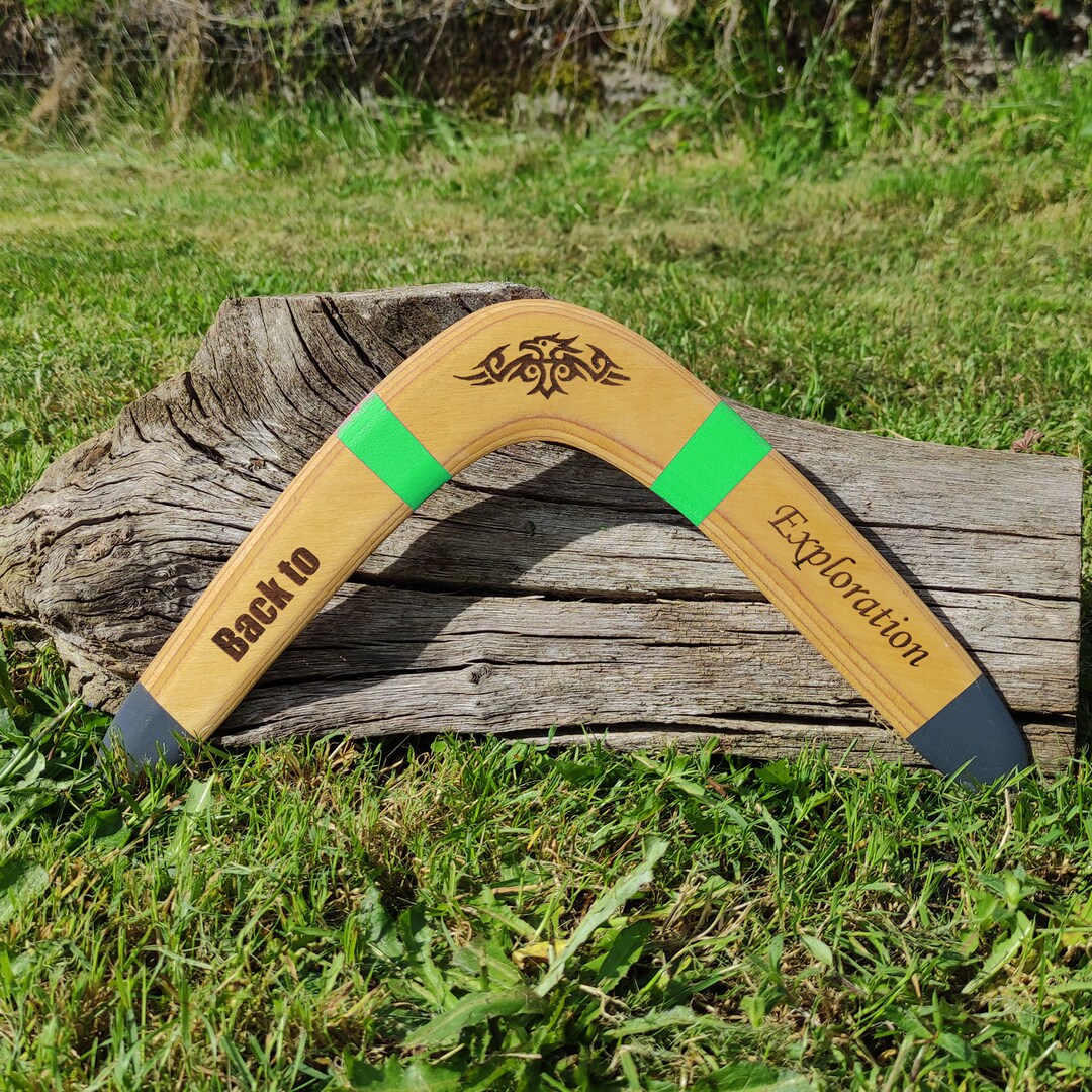 Boomerang With a Custom Design & Message laser Engraved Real Returning ...