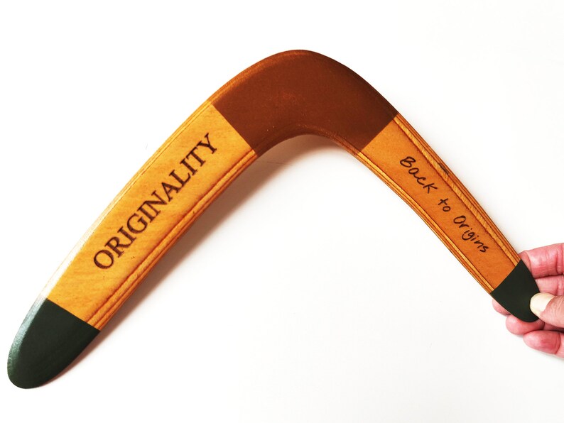 Boomerang With a Custom Message laser Engraved Real - Etsy