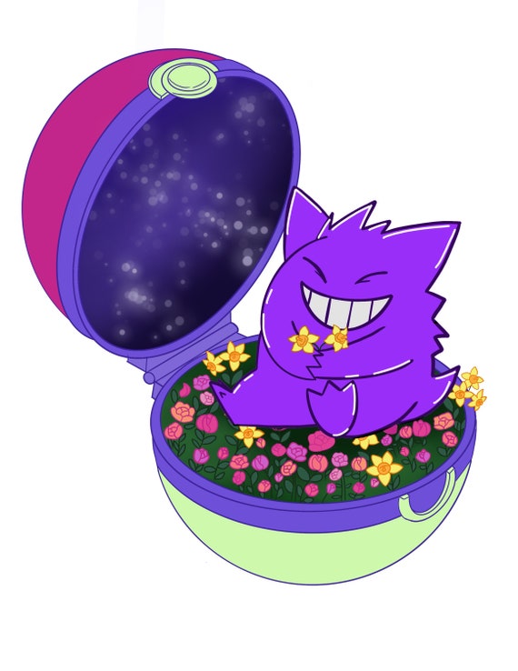 Kawaii Gengar - Etsy