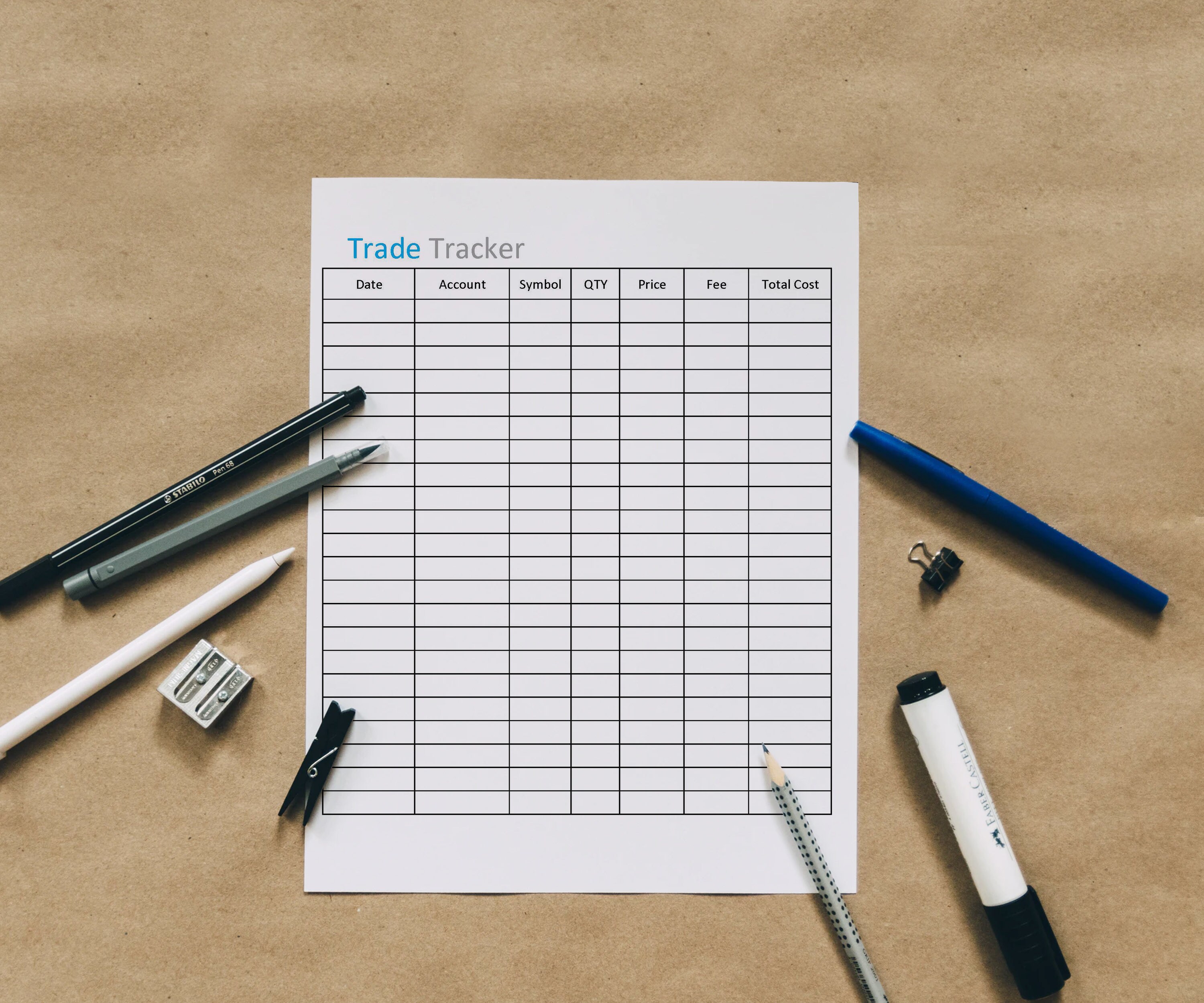 Stock Trading Log Sheets Bundle, Trade Tracker for the Stock Market ...
