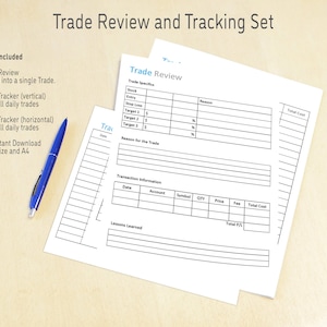 Stock Trading Log Sheets Bundle, Trade Tracker for the Stock Market ...