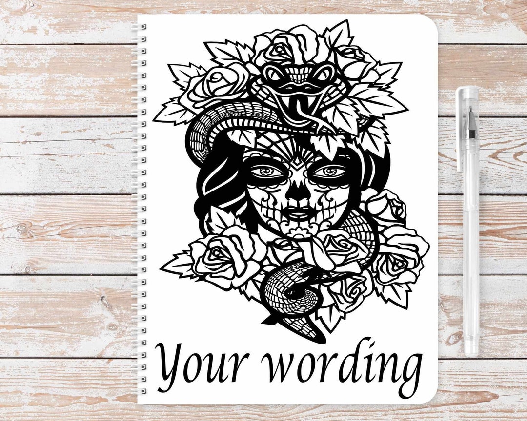 Day of the Dead A5 Notebook. Contains 60 Sheets of Lined or Blank 100% ...