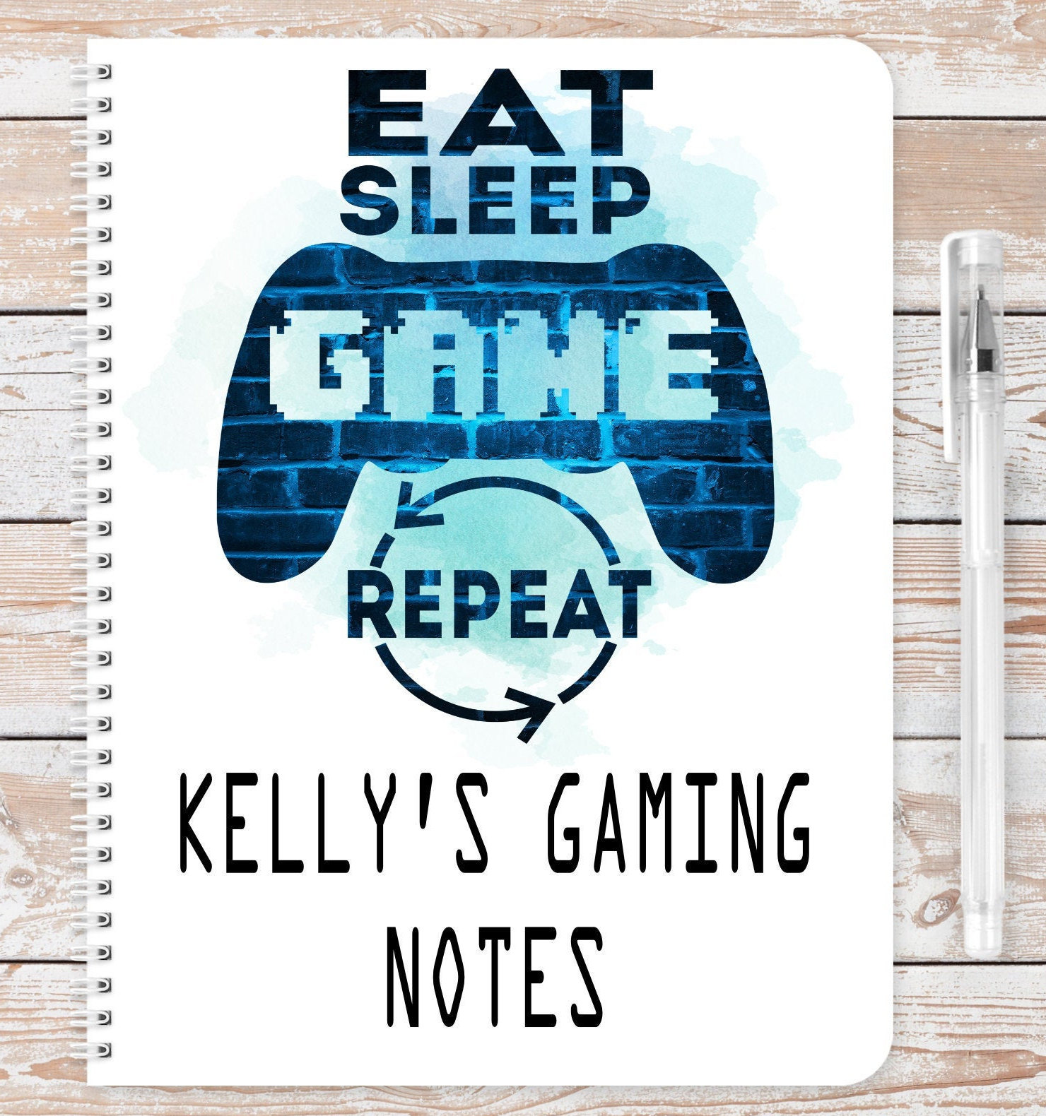 Gamer A5 Notebook. Contains 60 Sheets 120 Pages of Lined or Blank 100% ...