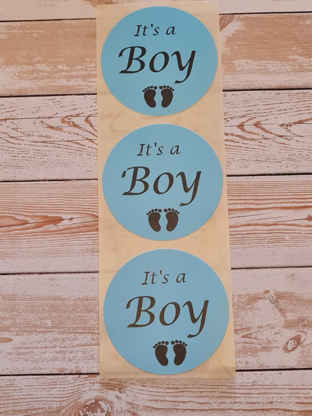 25 Blue It's a Boy Stickers. Baby Shower, Baby Announcement, New Born ...