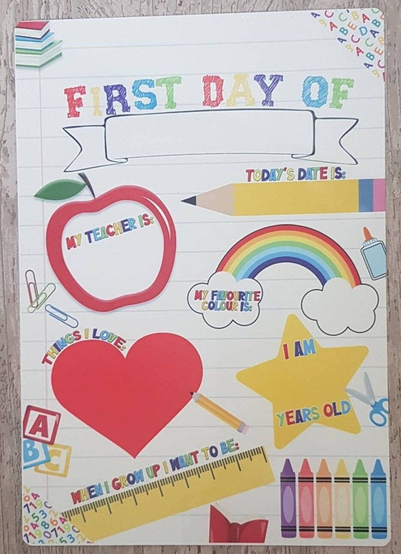 Re-usable Aluminium First Day of School, Reception, Nursery Board to ...
