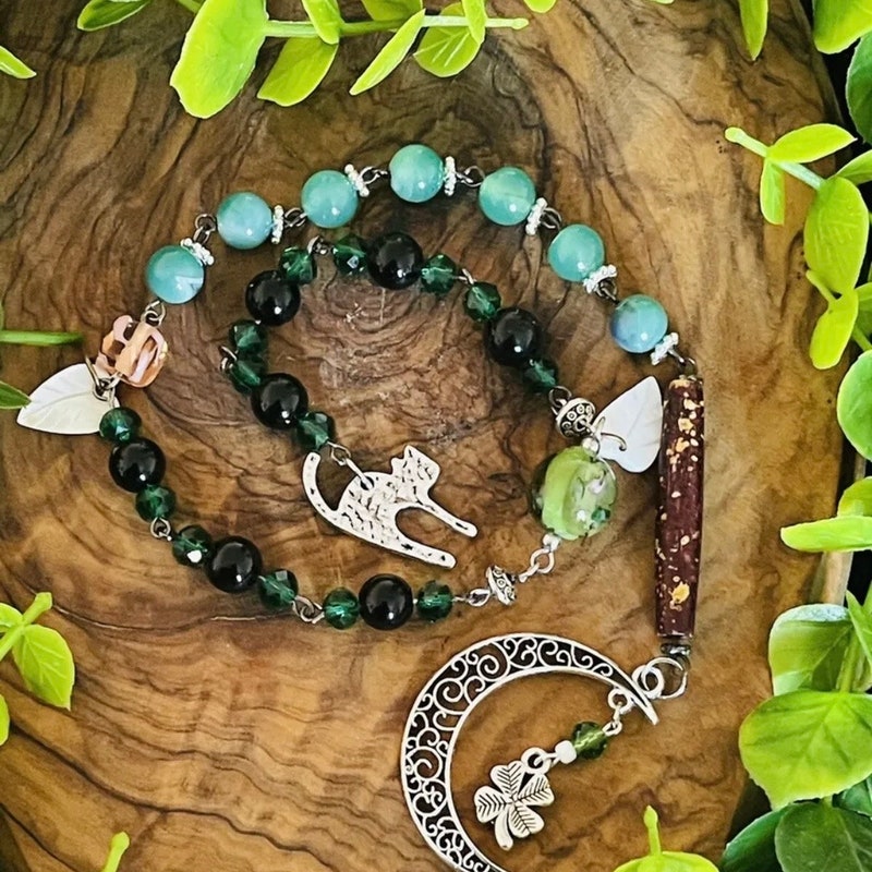 Rosary Green Crystal - Etsy UK