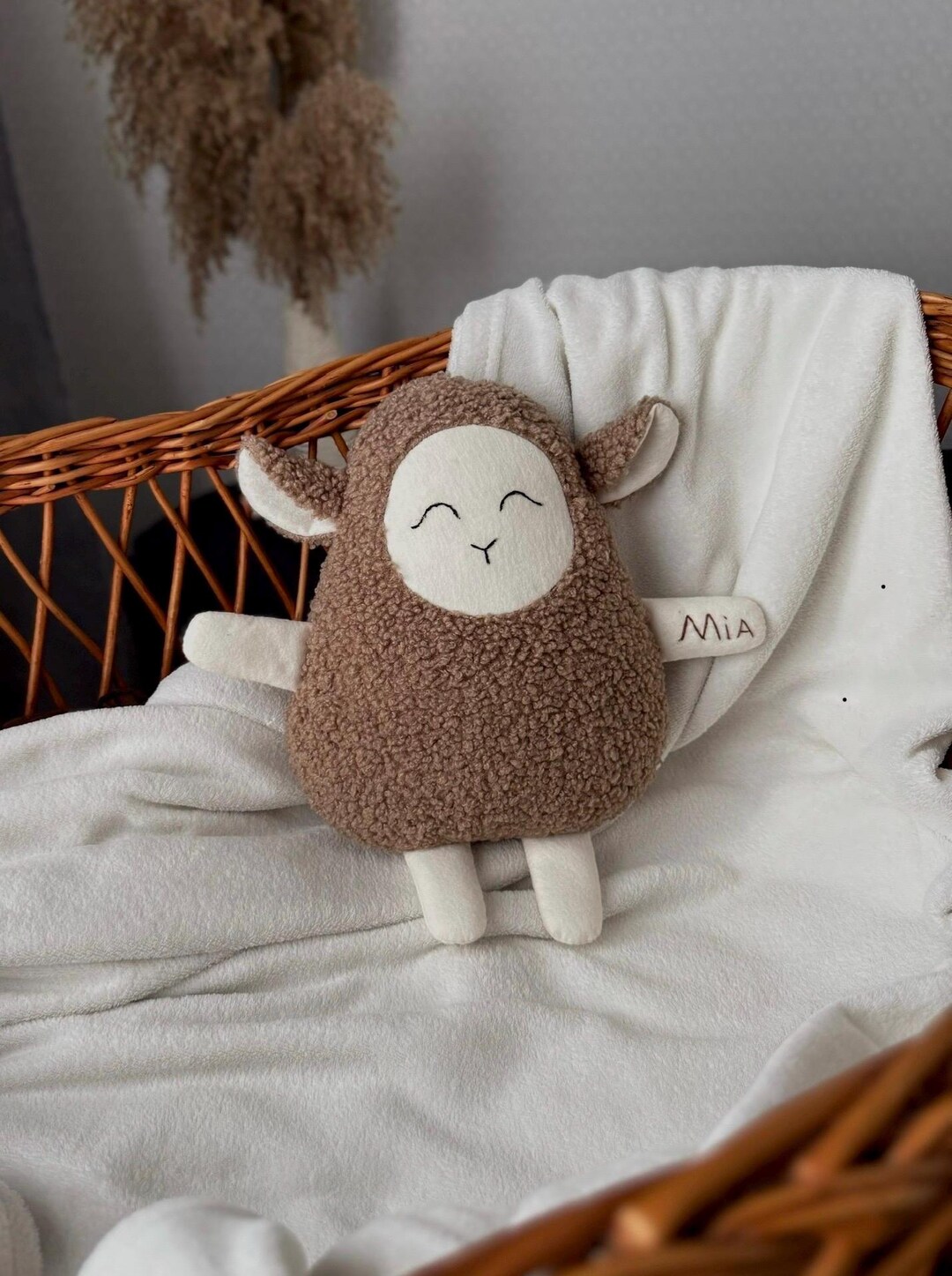 Personalized Doll Custom Sheep Toy for Newborn Comforter Boucle Toy ...