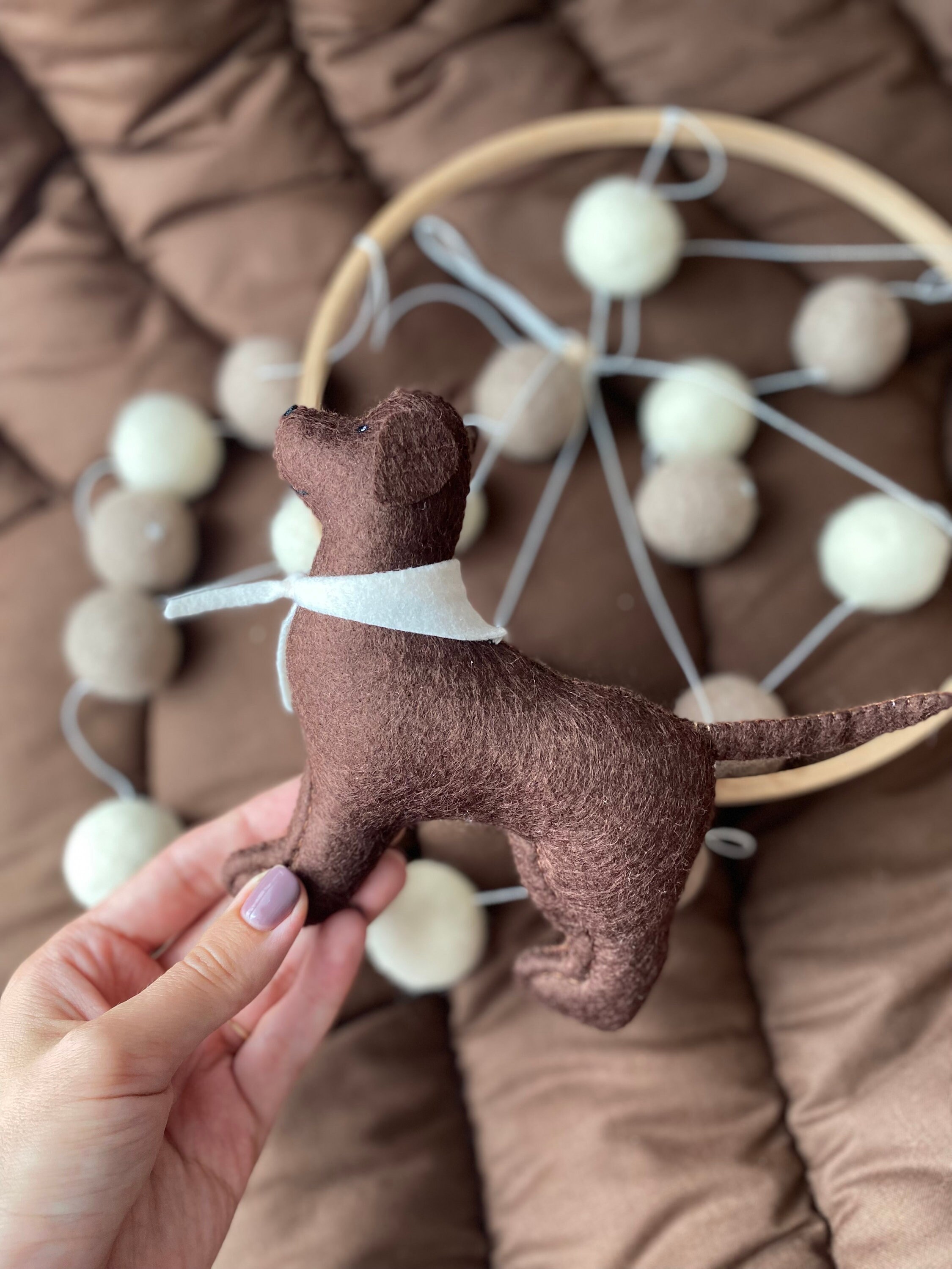 Dog Mobile for Nursery, Labrador, Golden Retriever Dog Baby Mobile ...
