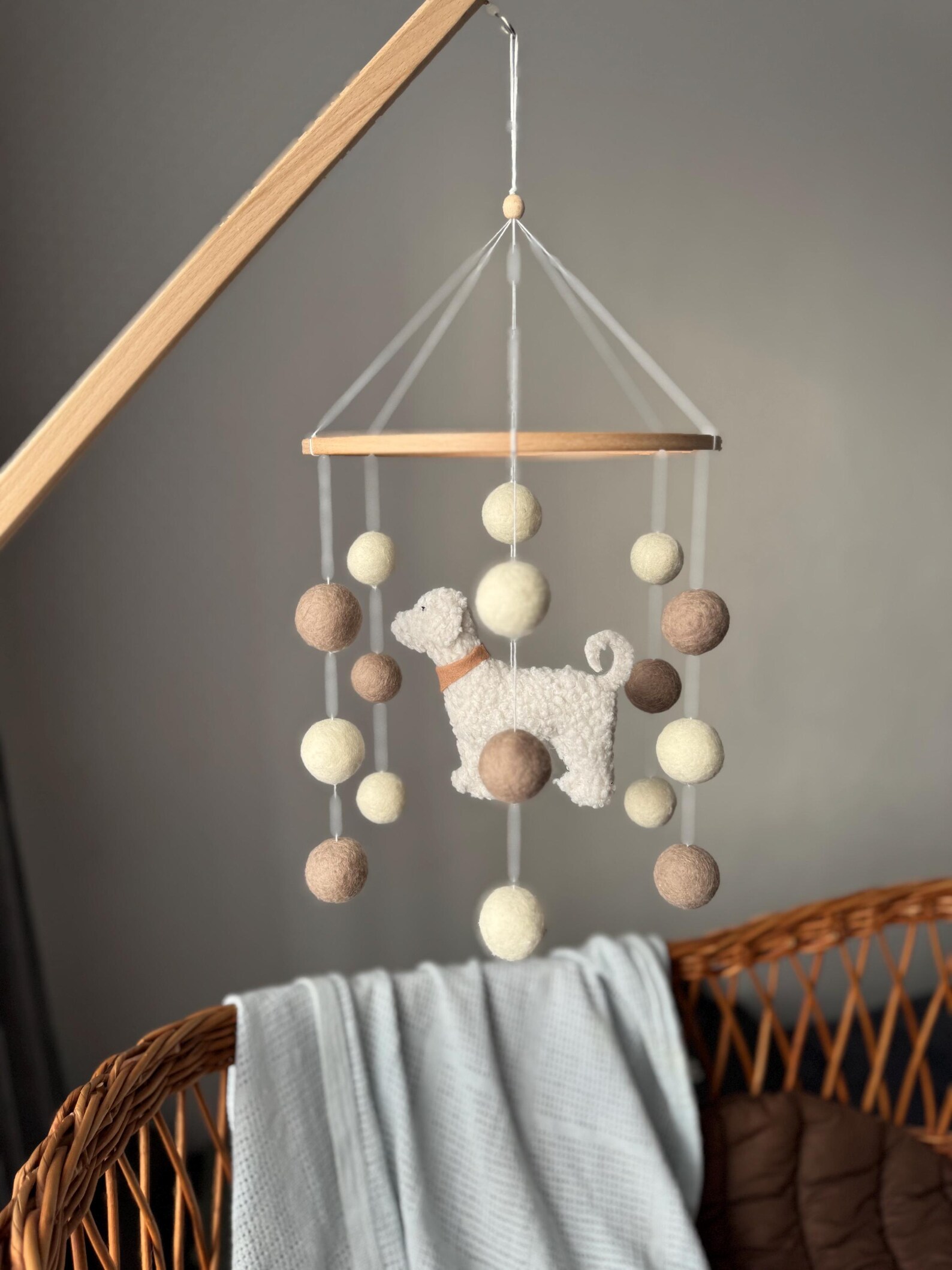 Dog Mobile for Nursery, Goldendoodle Dog Baby Mobile, Gender Neutral ...