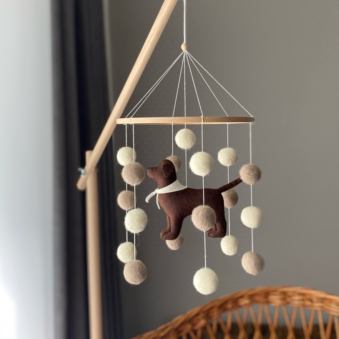 Dog Mobile for Nursery, Labrador, Golden Retriever Dog Baby Mobile ...