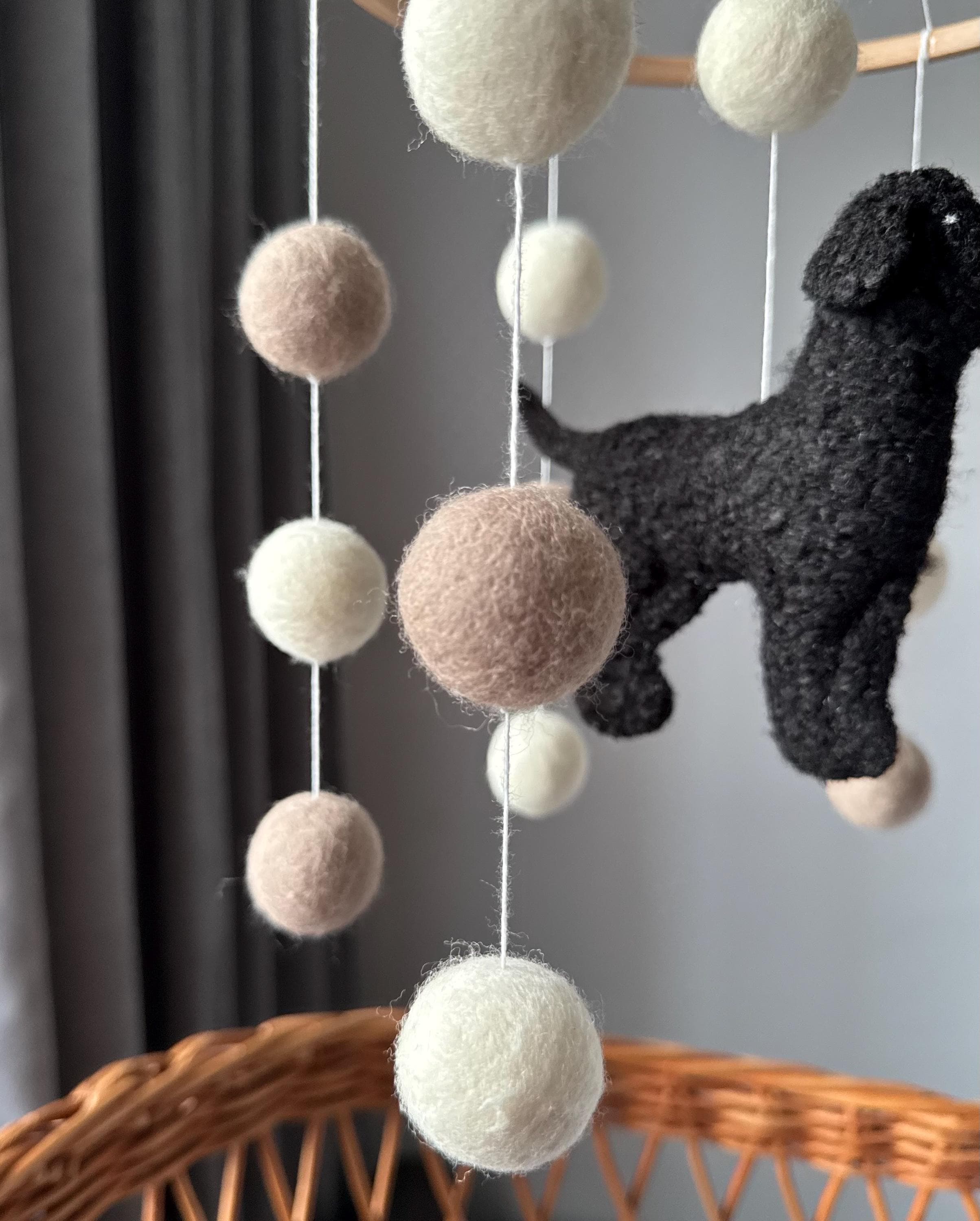 Dog Mobile for Nursery, Goldendoodle Dog Baby Mobile, Gender Neutral ...