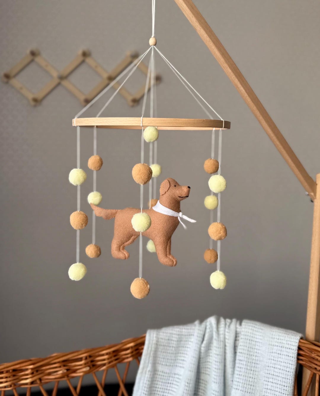 Dog Mobile for Nursery, Labrador, Golden Retriever Dog Baby Mobile ...
