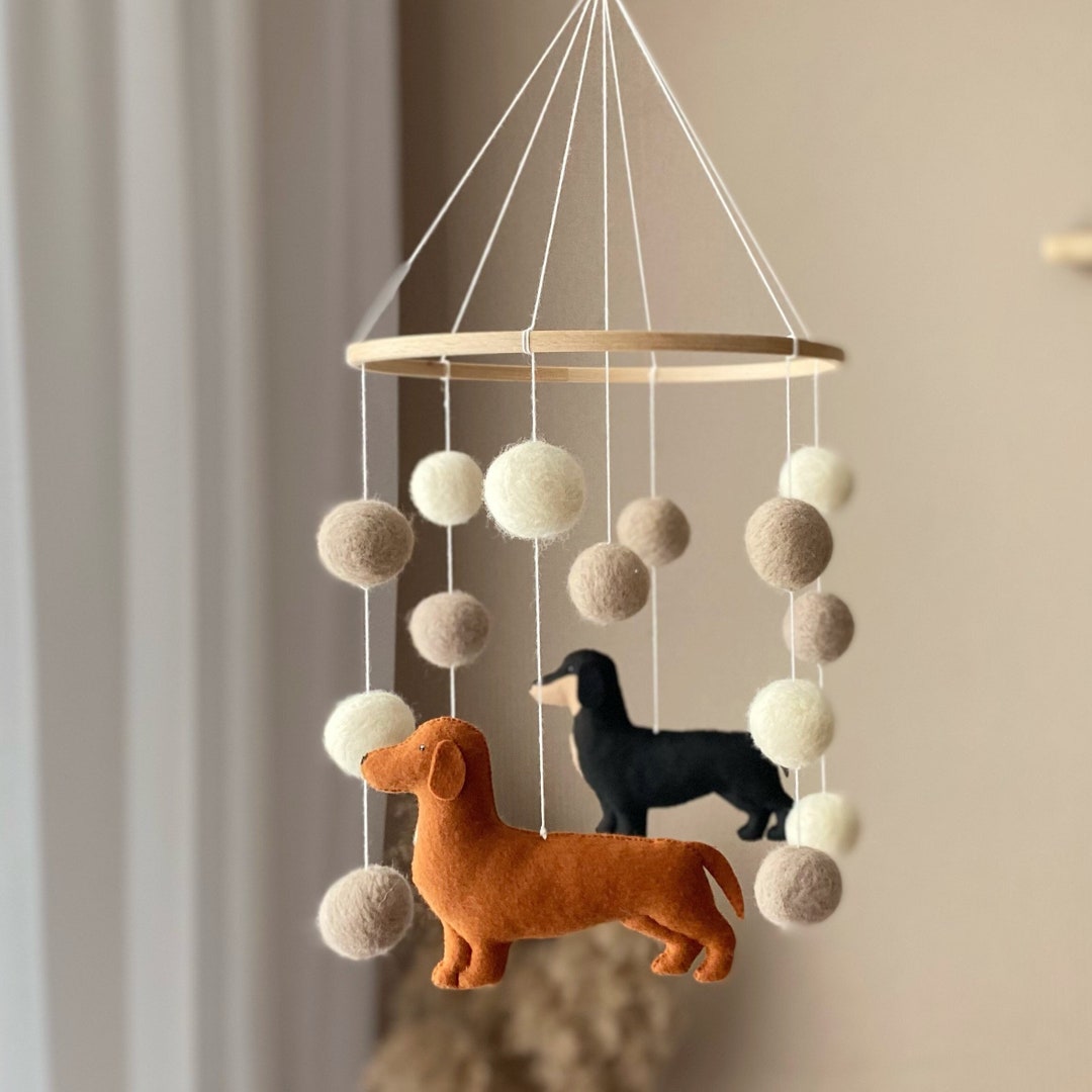 Dog Mobile for Nursery, Dachshund Mobile Gender Neutral Mobile, Puppy ...