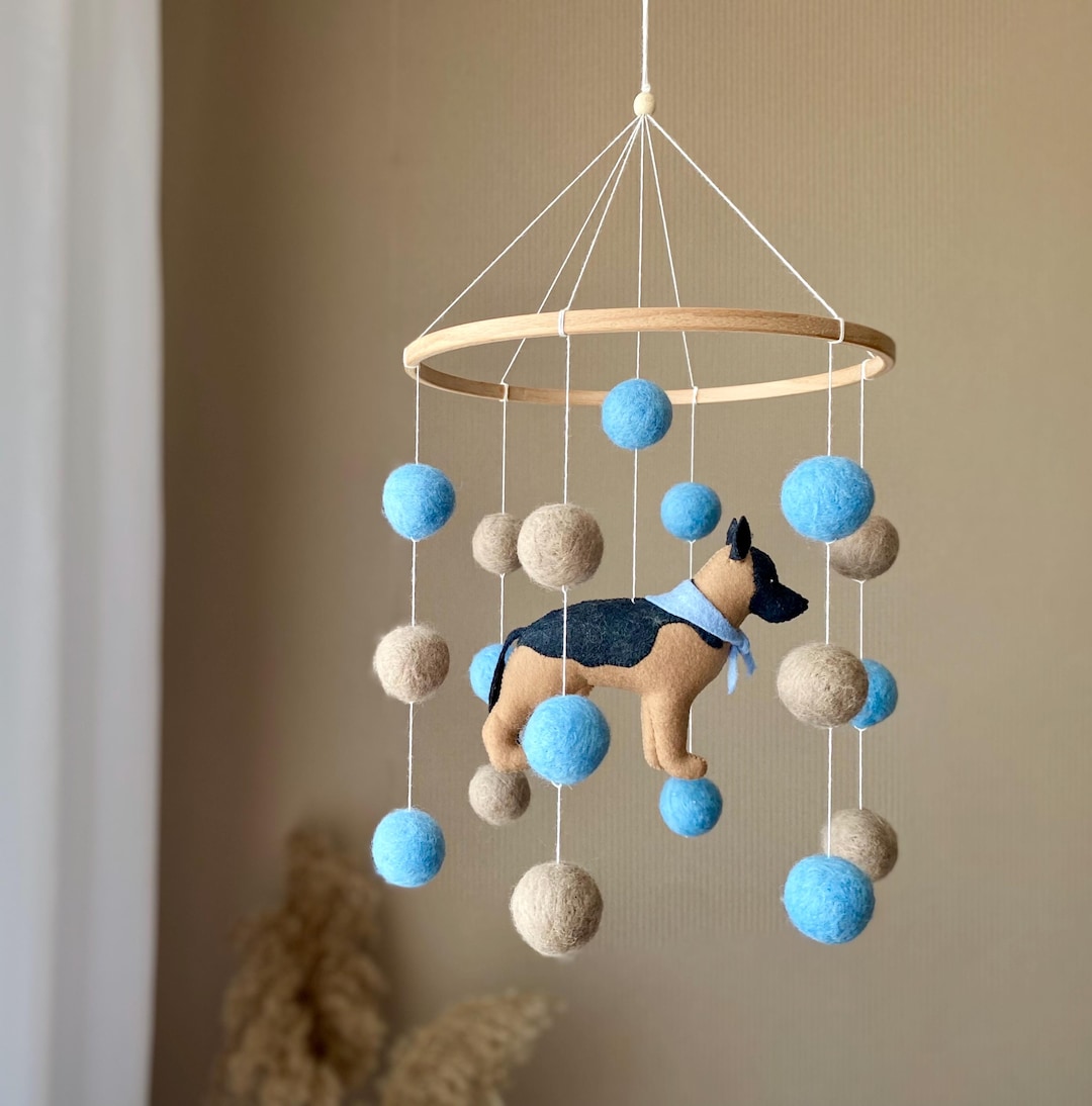 Dog Mobile for Nursery German Shepherd Dog Baby Mobile,nursery Decor ...
