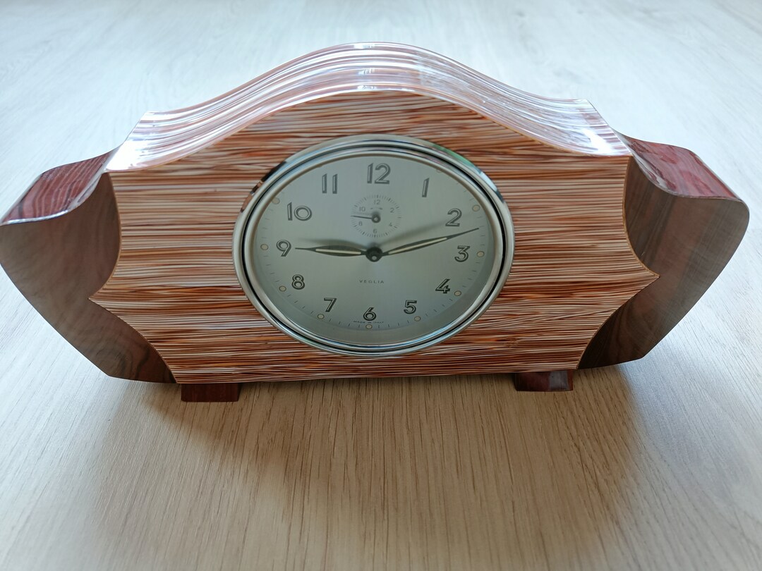 Vintage Design Alarm Table Clock by Veglia italy Art Deco - Etsy