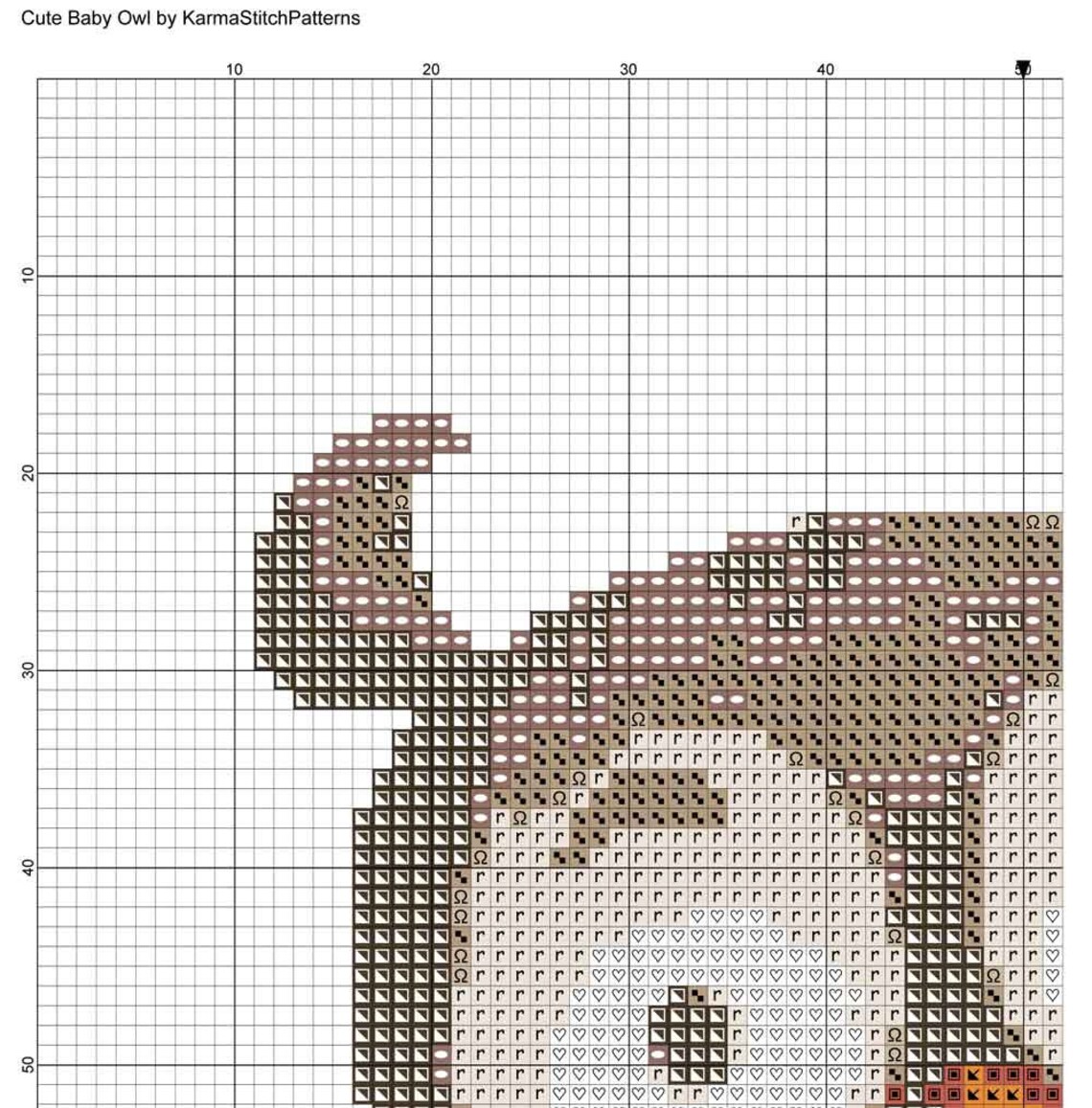 Cute Baby Owl Cross Stitch Pattern PDF Instant Download - Etsy