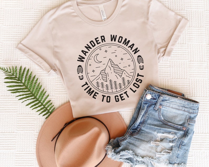 Wander Woman Shirt, Camping Tee, Wanderlust Shirt, Glamping Tee, Not ...