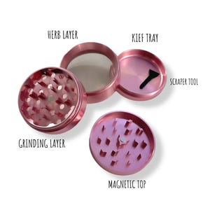 Retro Flower Grinder, Floral Herb Grinders, Pink Flowers Grinder - Etsy