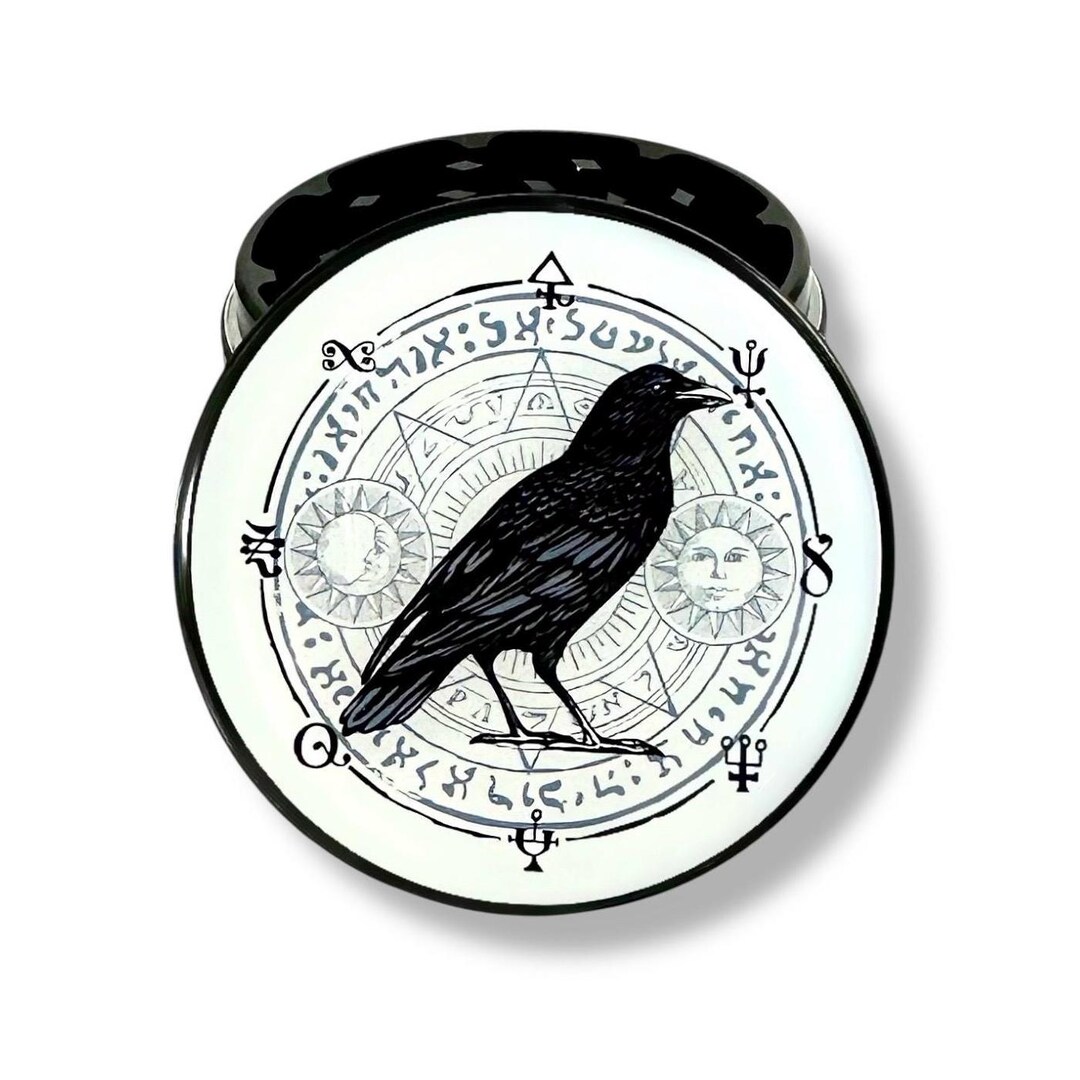 Crow Herb Grinder, Raven Crows Grinders, Stash Jar Grinder Set - Etsy